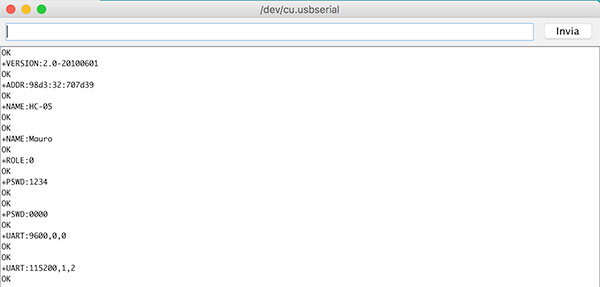 HC-05 AT command - Mauro Alfieri Wearable Domotica Robotica