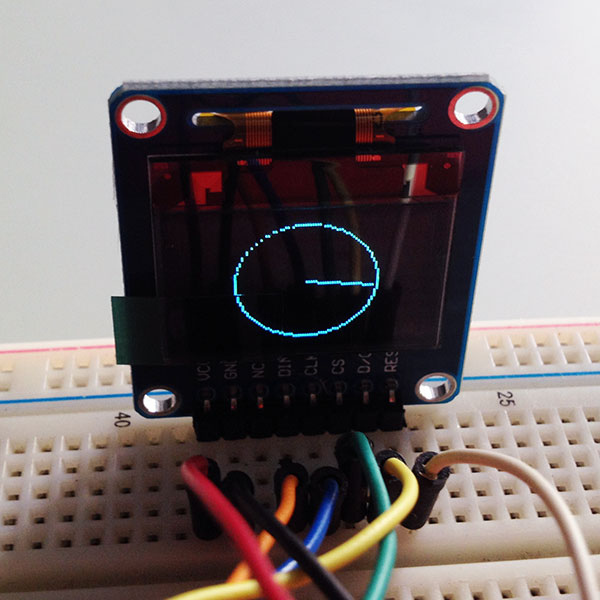 Oled Orologio Simulato Mauro Alfieri Elettronica Genuino Oled