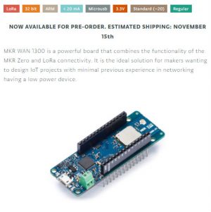 Arduino MKR WAN 1300 MKR GSM 1400 - Alfieri Mauro