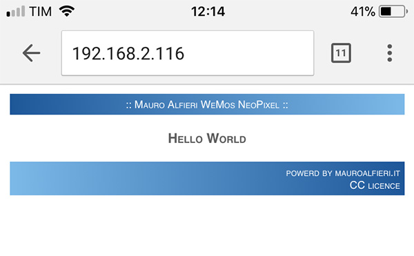 Wemos Esp8266 Webserver Alfieri Mauro Informatica