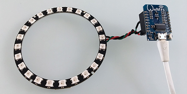 Neopixel ring FastLed WeMos - Mauro Alfieri WeMos