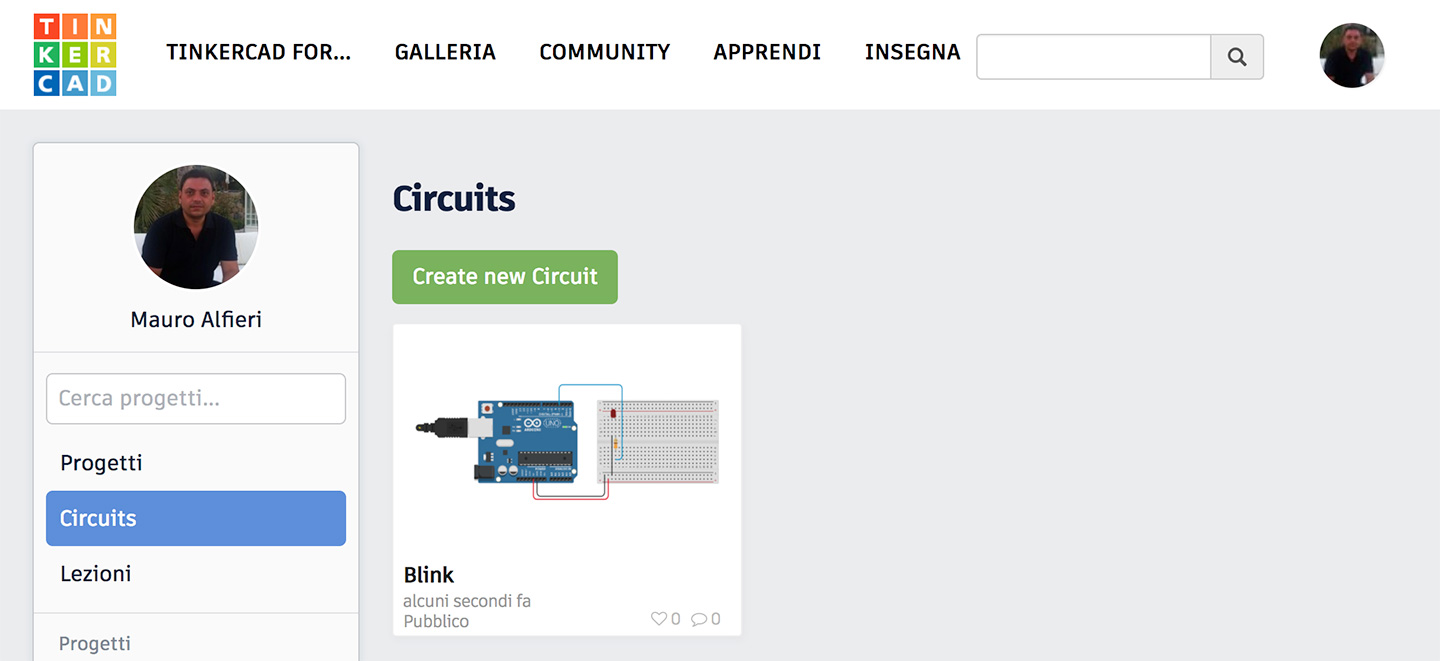 Tinkercad Circuits Primo Tutorial Alfieri Maurotutorial Arduino