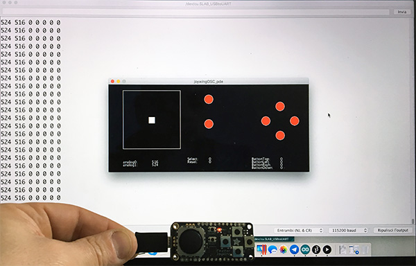 Joypad OSC Processing - Mauro Alfieri Wearable Domotica Robotica