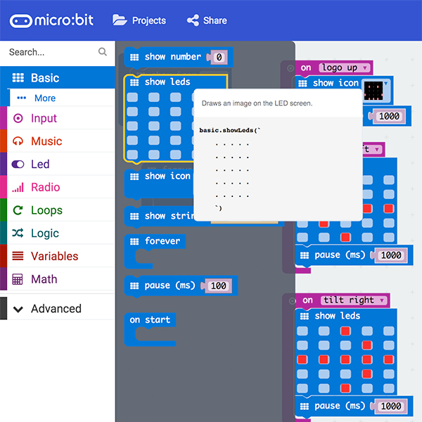 Micro bit accelerometer sketch - Alfieri Mauro Micro:Bit
