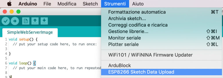ESP8266 immagine web SPIFF - Mauro Alfieri upload image