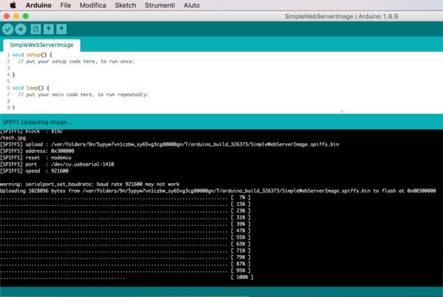 ESP8266 immagine web SPIFF - Mauro Alfieri upload image