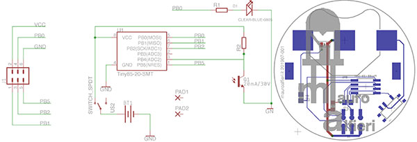 Badge mauroalfieri - Elettronica - PCB - Arduino - Attiny85