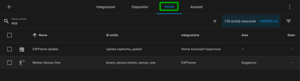 ESPHome Home Assistant pir sensor - Mauro Alfieri Domotica