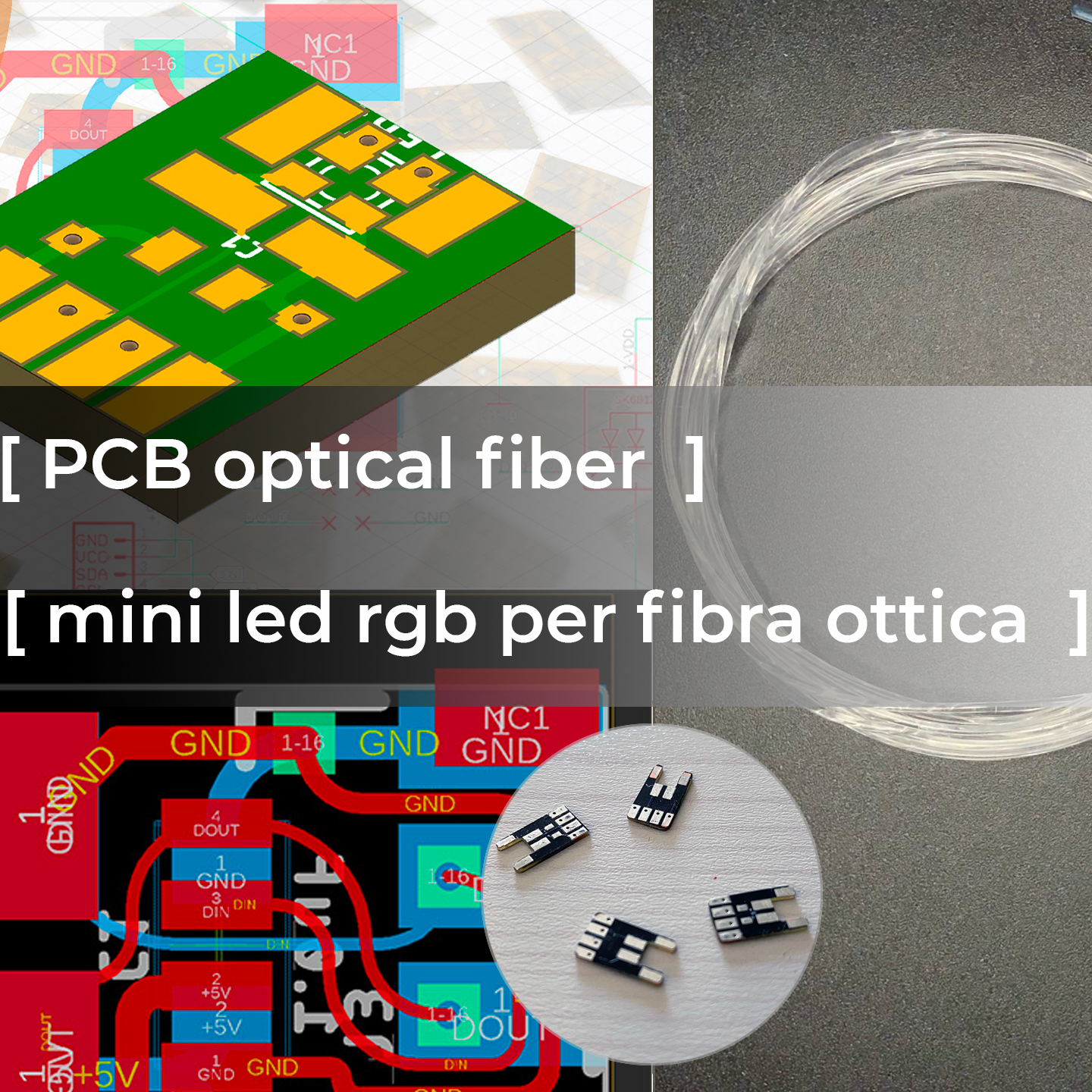 PCB Fibra ottica - Mauro Alfieri Wearable Domotica Robotica Elettronica